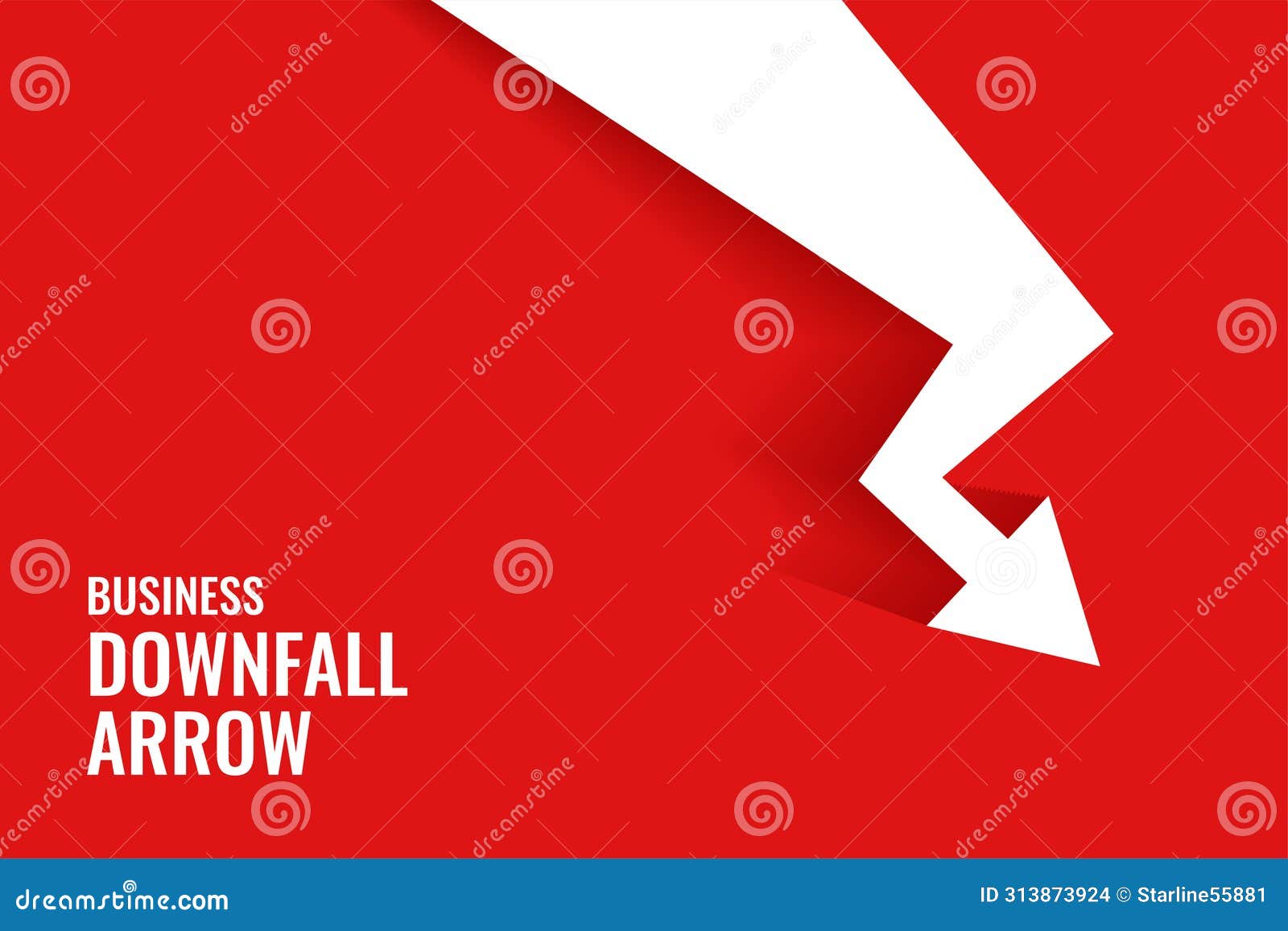 Red Downfall Arrow Showing Downward Trend Background Stock Vector ...