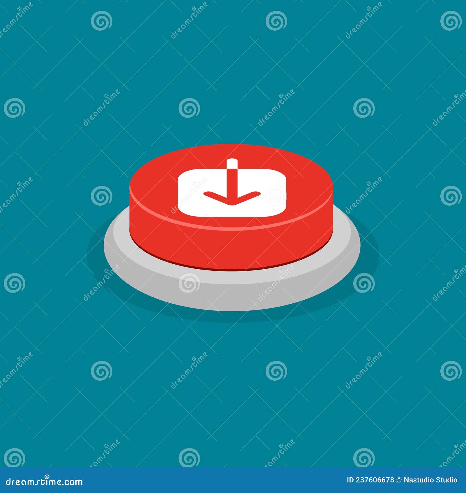Red Download Button. Data Loading Concept. Vector Illustration Stock ...