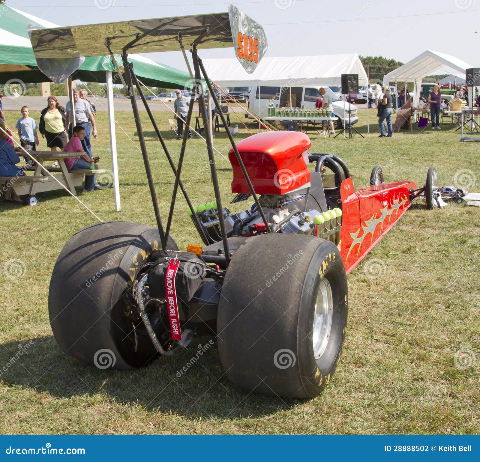 Red Drag Racer Rear View editorial photography. Image of engine - 28888502