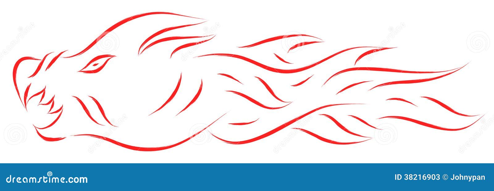 Red dragon stock vector. Illustration of elegant, elements - 38216903