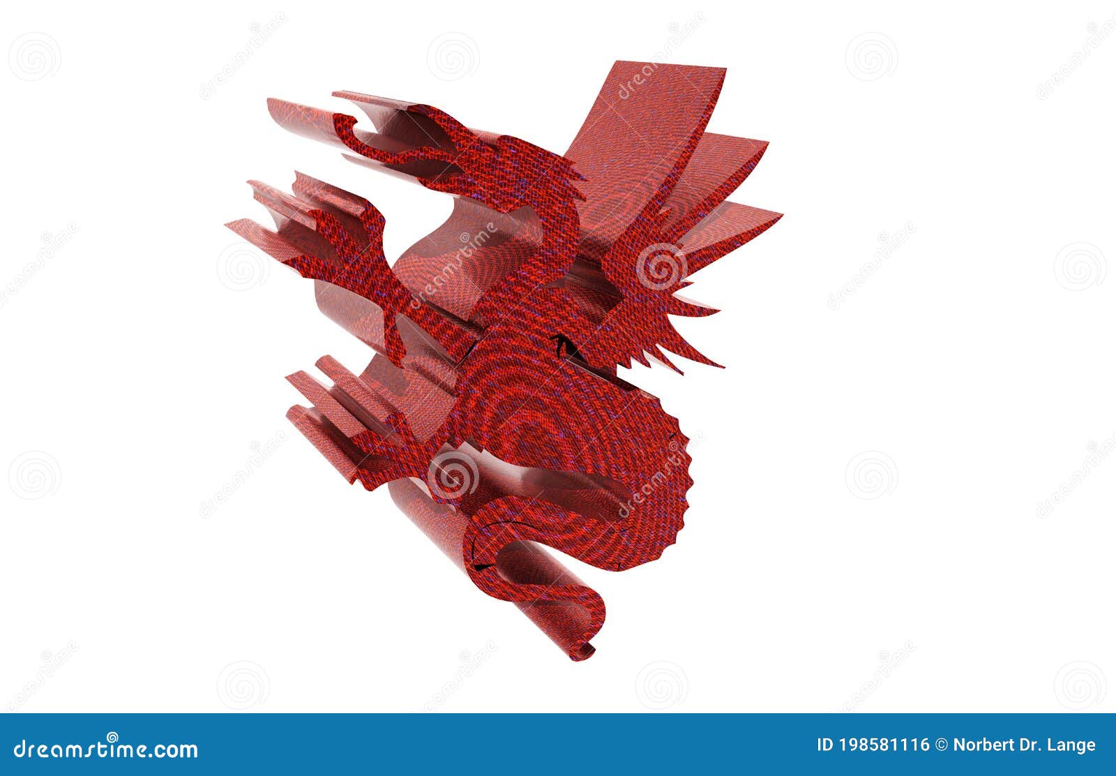 Red dragon as heraldic stock illustration. Illustration of pattern ...