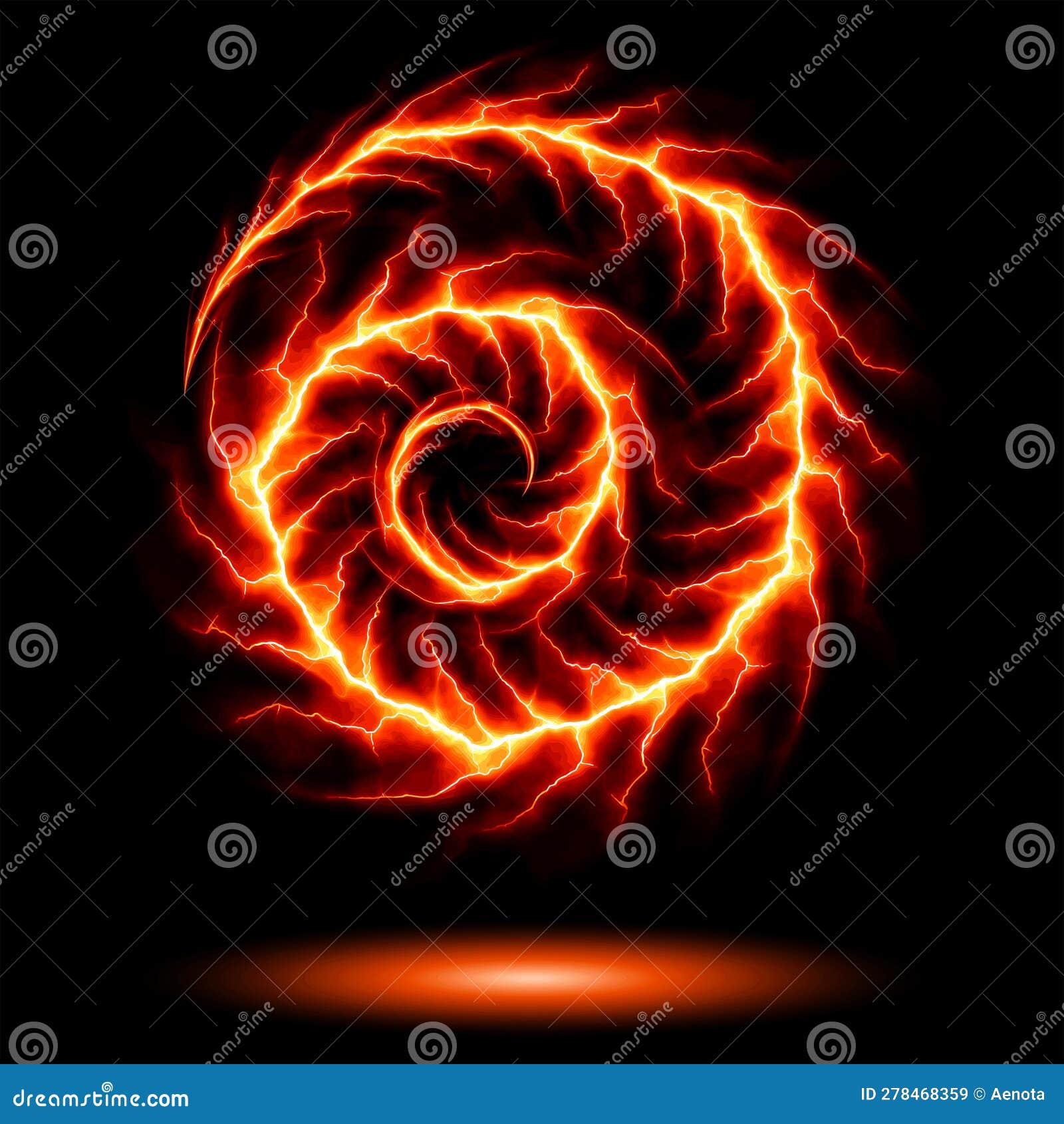 Red Dragon Flame Ball - Vector Vortex Plasma Ball Stock Vector ...