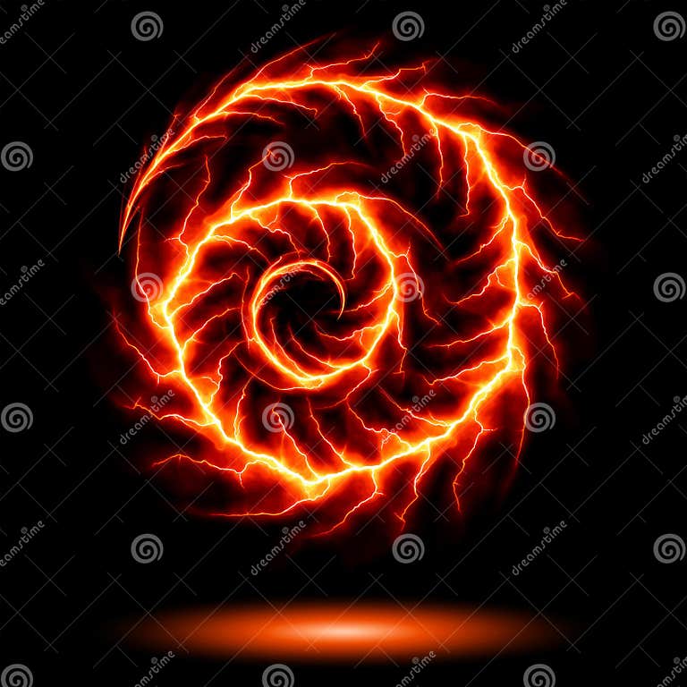 Red Dragon Flame Ball - Vector Vortex Plasma Ball Stock Vector ...
