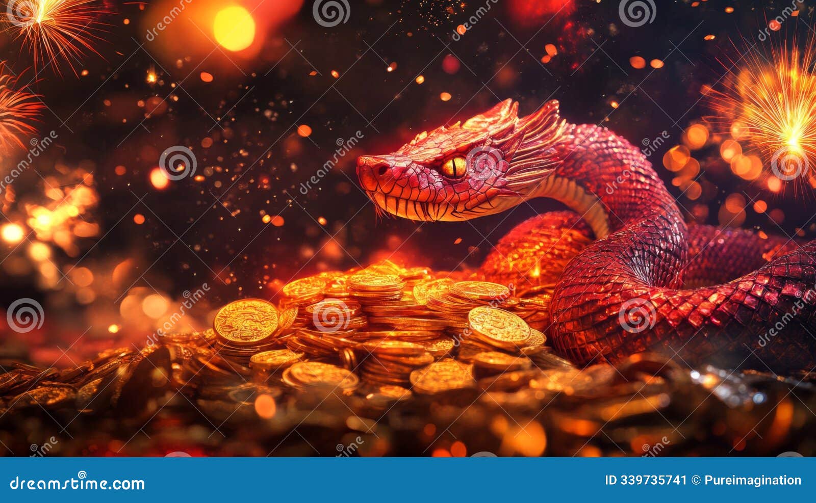 Dragon Guarding Golden Hoard Cartoon Vector Scenes. Rock Wings Thorns ...
