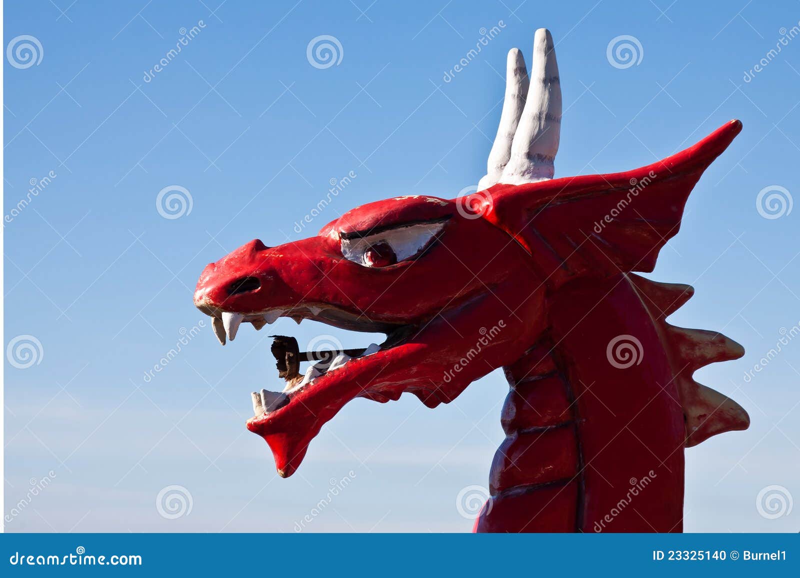 Red dragon head stock photo. Image of shore, boats, wood - 23325140