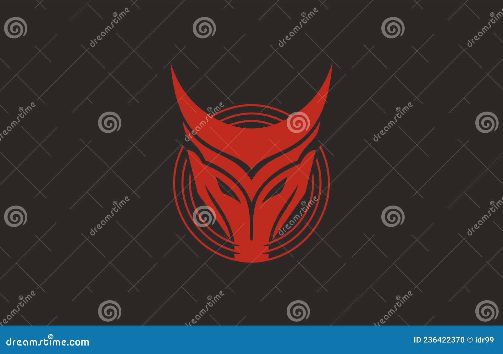 Red Dragon Head Logo stock vector. Illustration of chinese - 236422370
