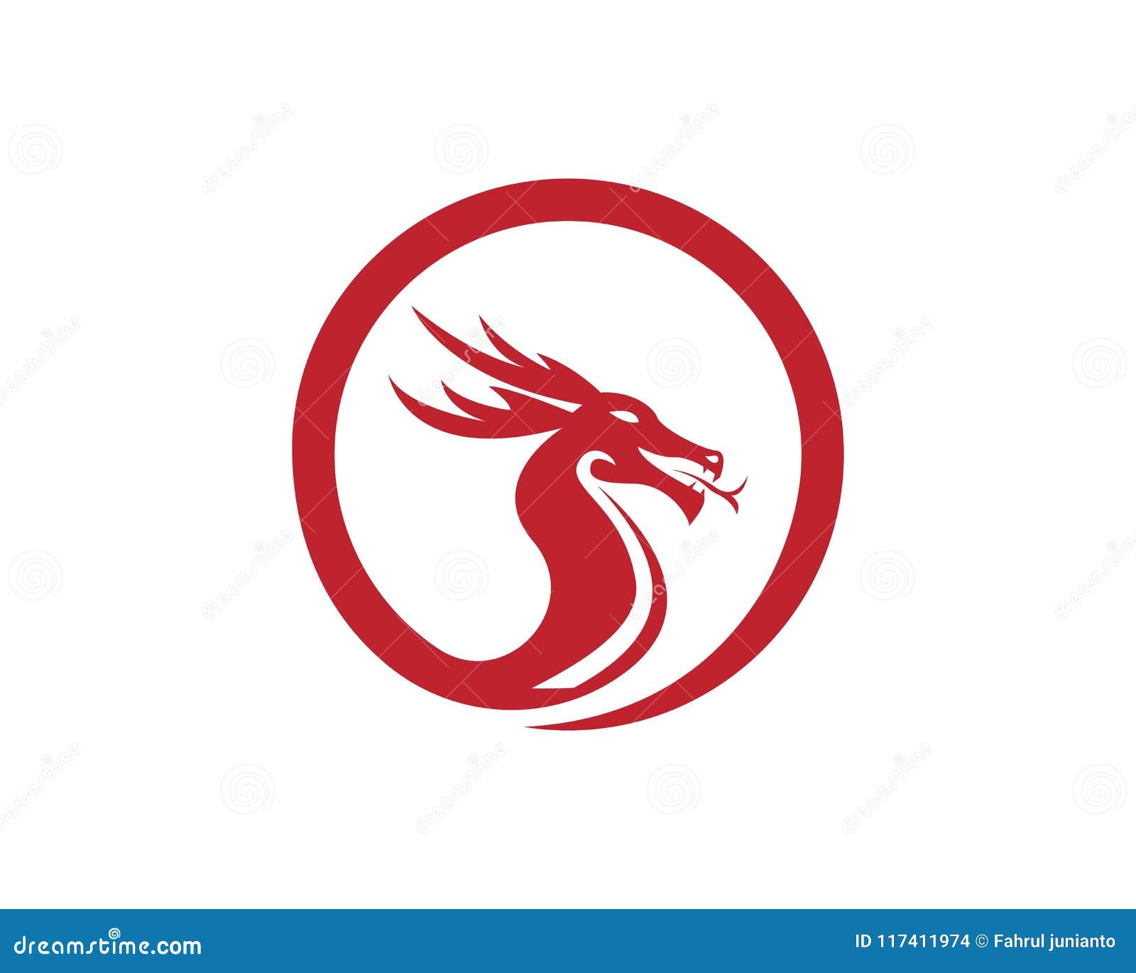 Red Dragon Logo Design Vector Template Stock Vector - Illustration of ...