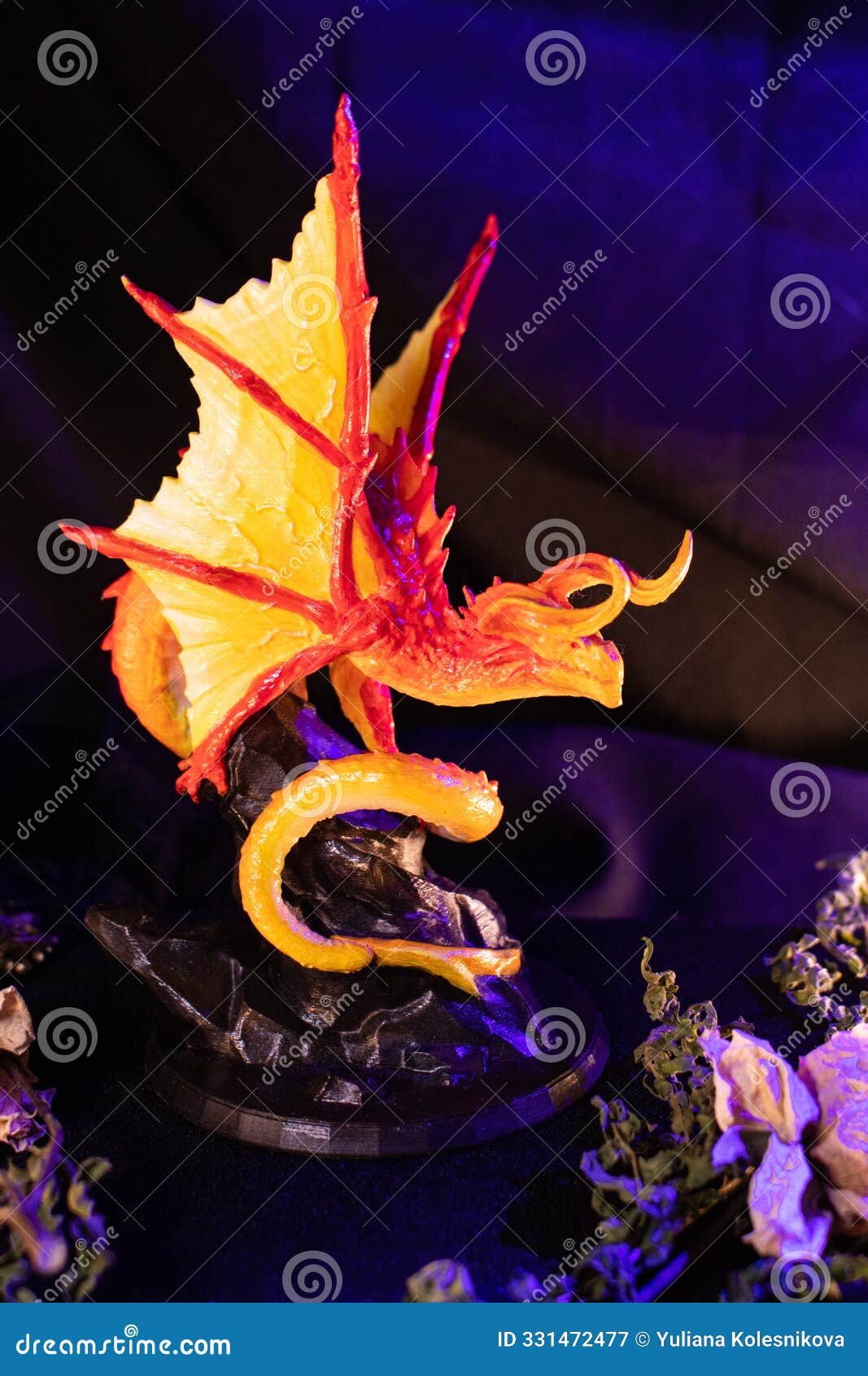 Red Dragon Mini Figure Dnd Fantasy Stock Image - Image of fantasy ...