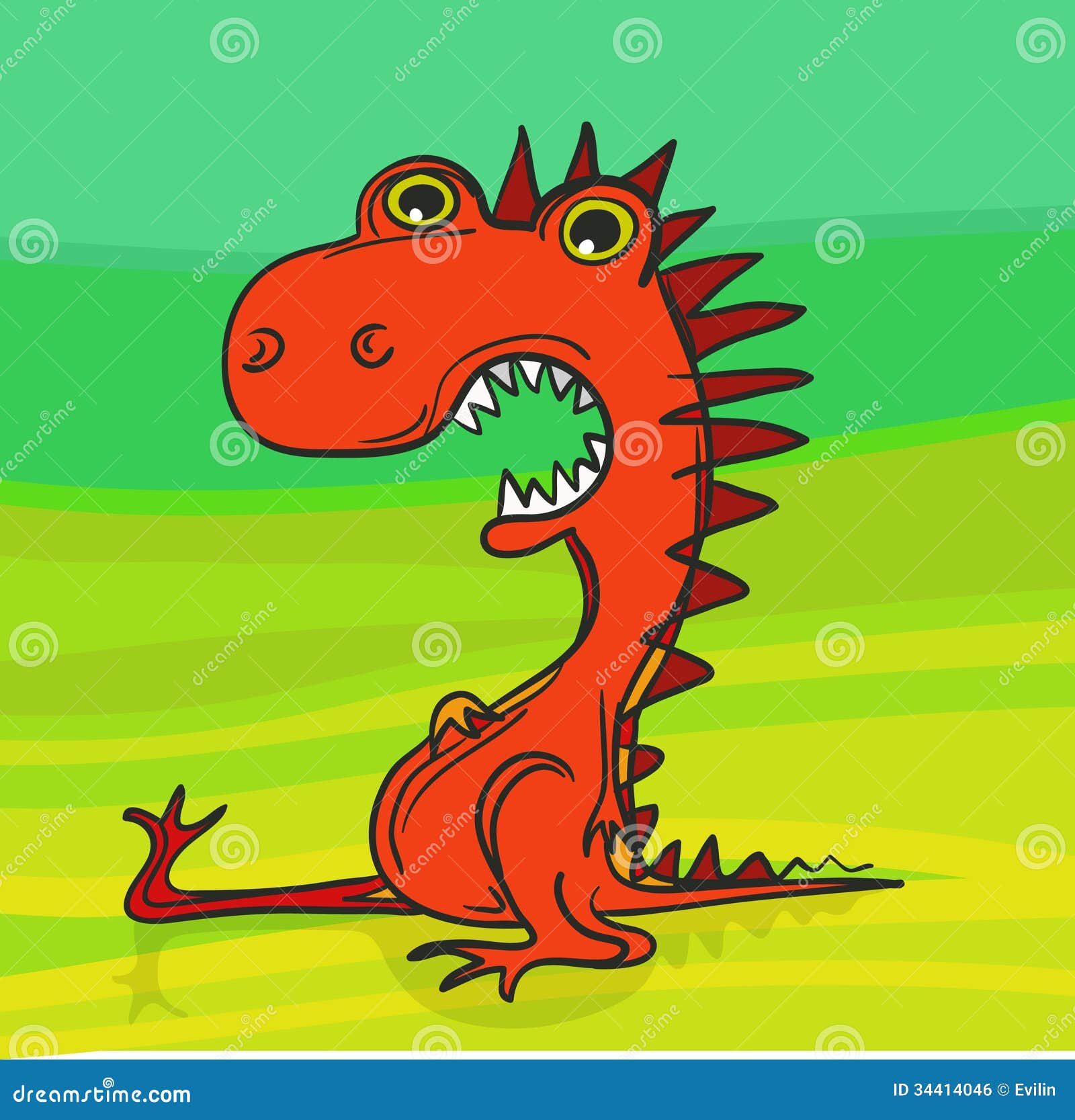 Red dragon stock illustration. Illustration of simple - 34414046