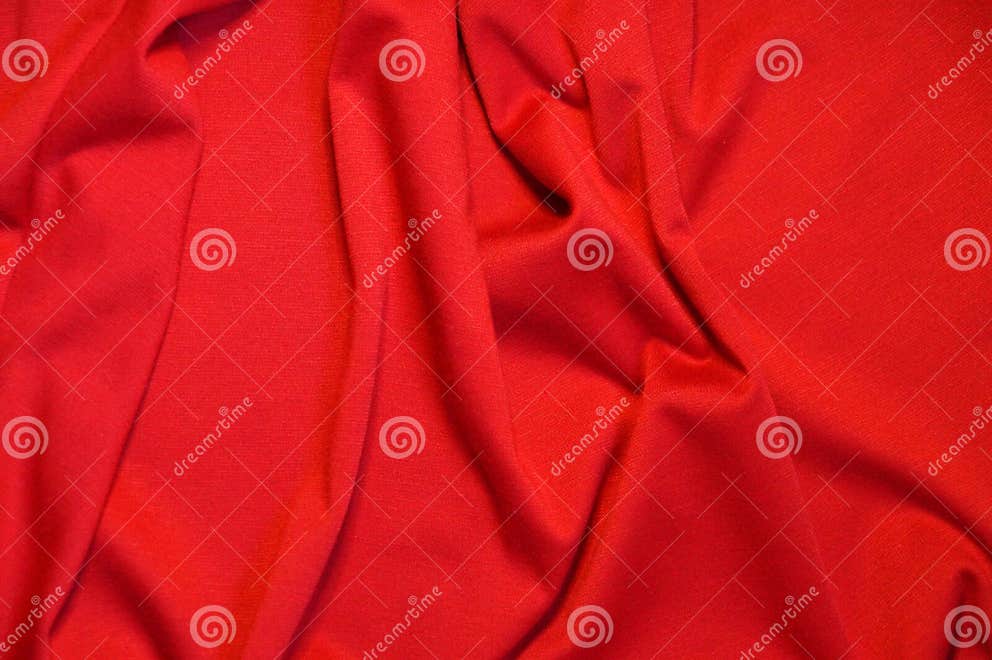 Red Draped Material, Texture for Red Background Stock Image - Image of ...