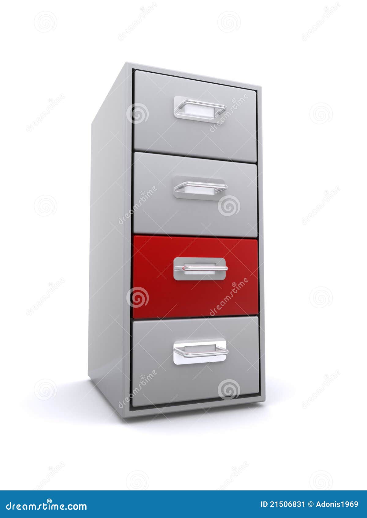 Red Drawer In Filing Cabinet Royalty-Free Cartoon | CartoonDealer.com ...