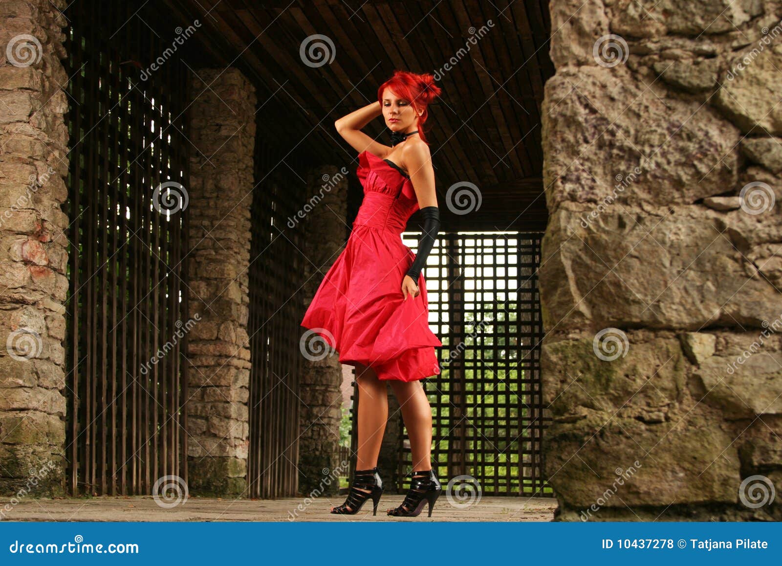 Red dress stock photo. Image of formal, model, body, pretty - 10437278