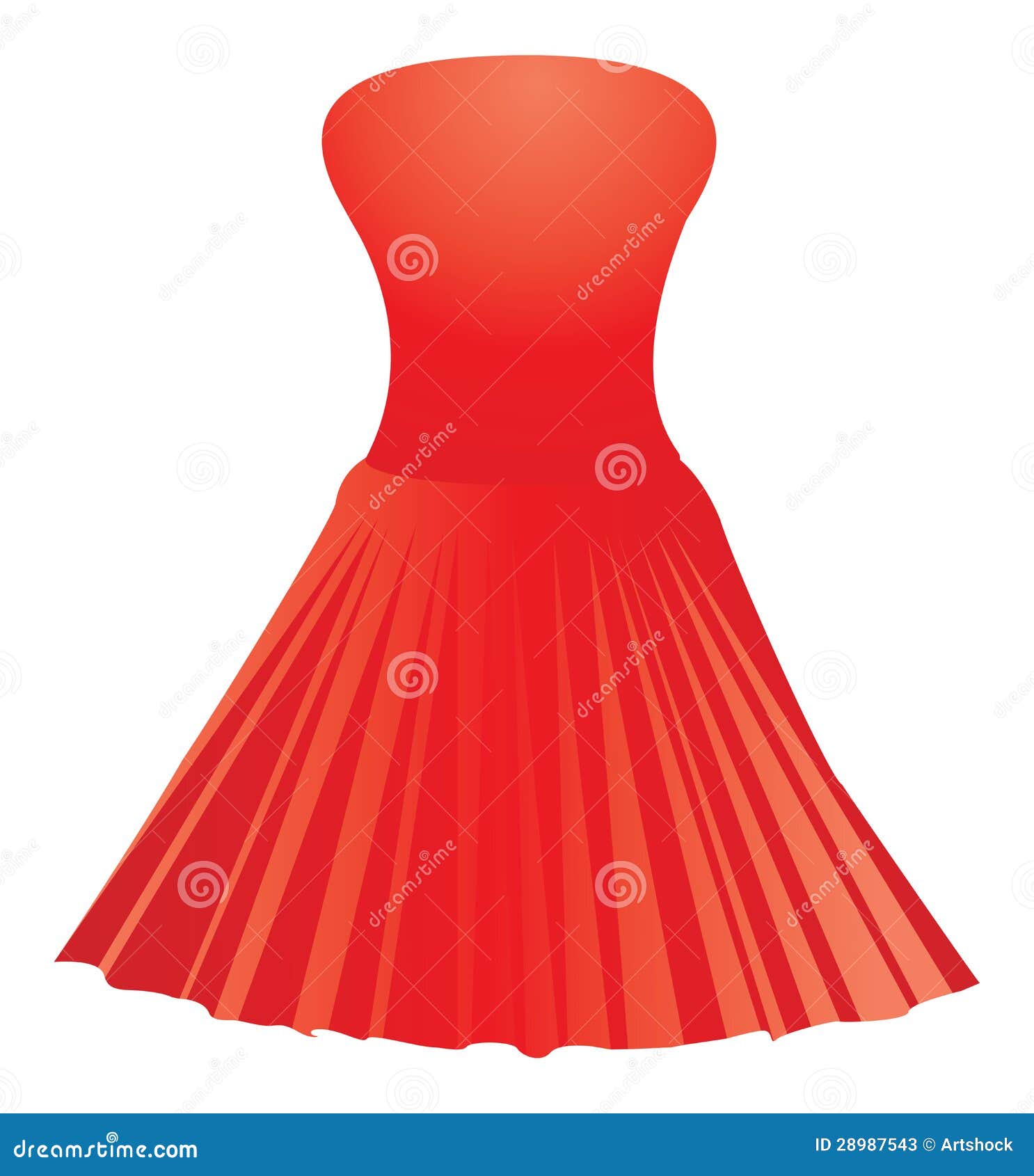 Red dress stock illustration. Illustration of drawing - 28987543