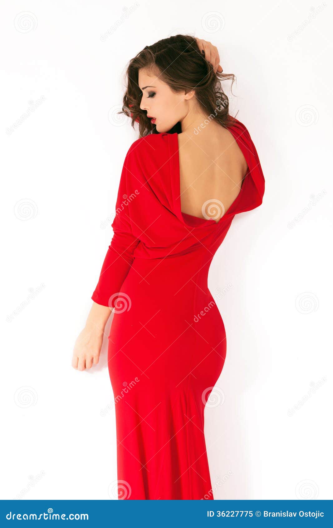 Red dress stock image. Image of girl, adult, gown, beauty - 36227775