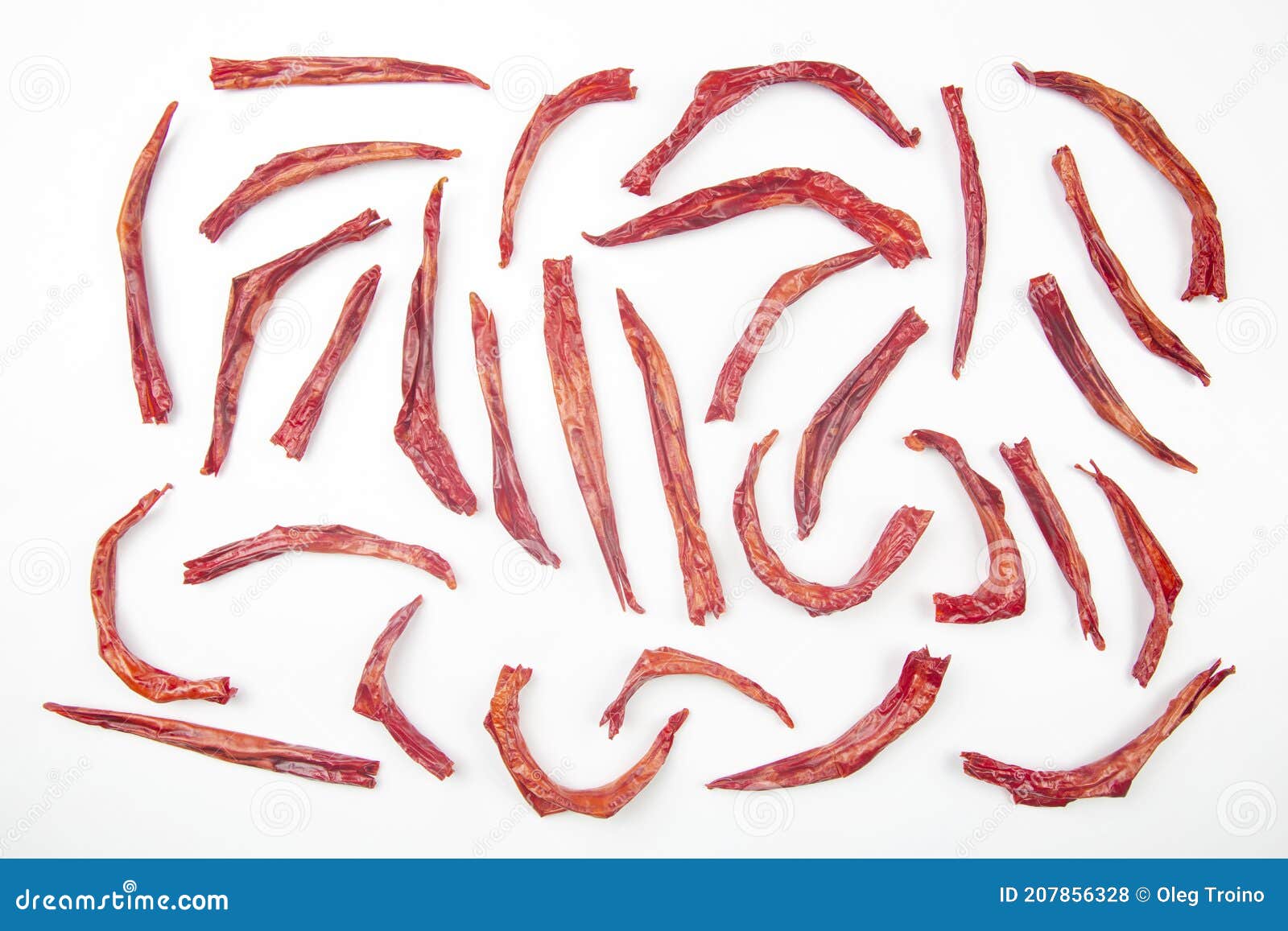 Red Dried Hot Peppers on White Background Stock Photo - Image of dried ...