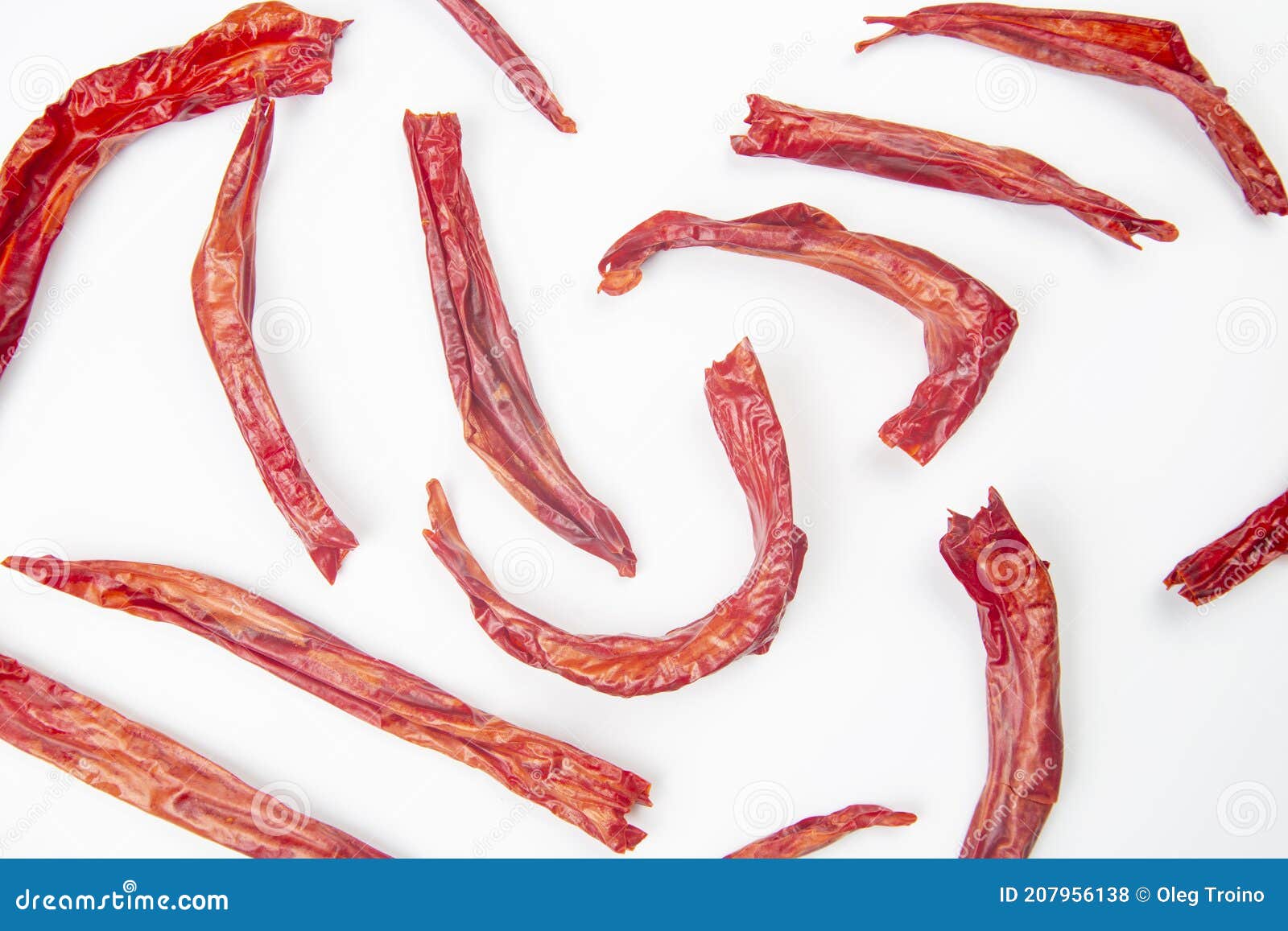 Red Dried Hot Peppers on White Background Stock Photo - Image of ...