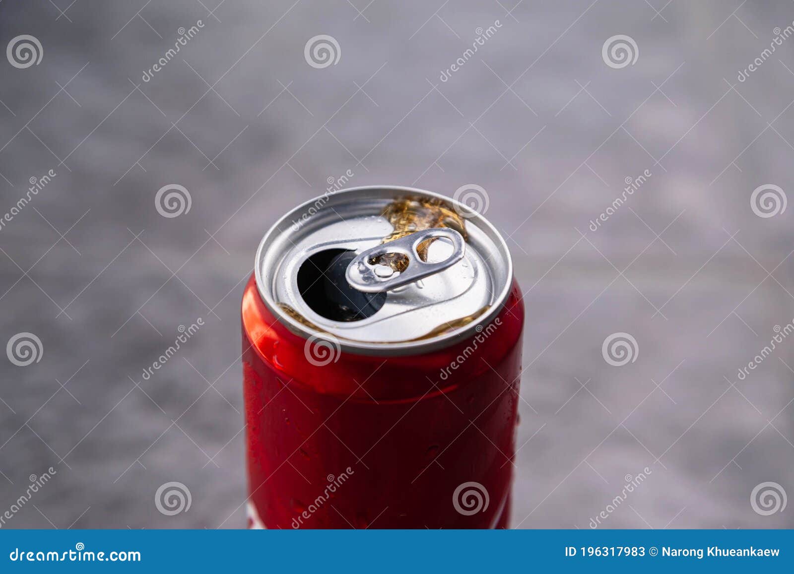 Red Drink Can and .Black Sparkling Water Stock Image - Image of alcohol ...