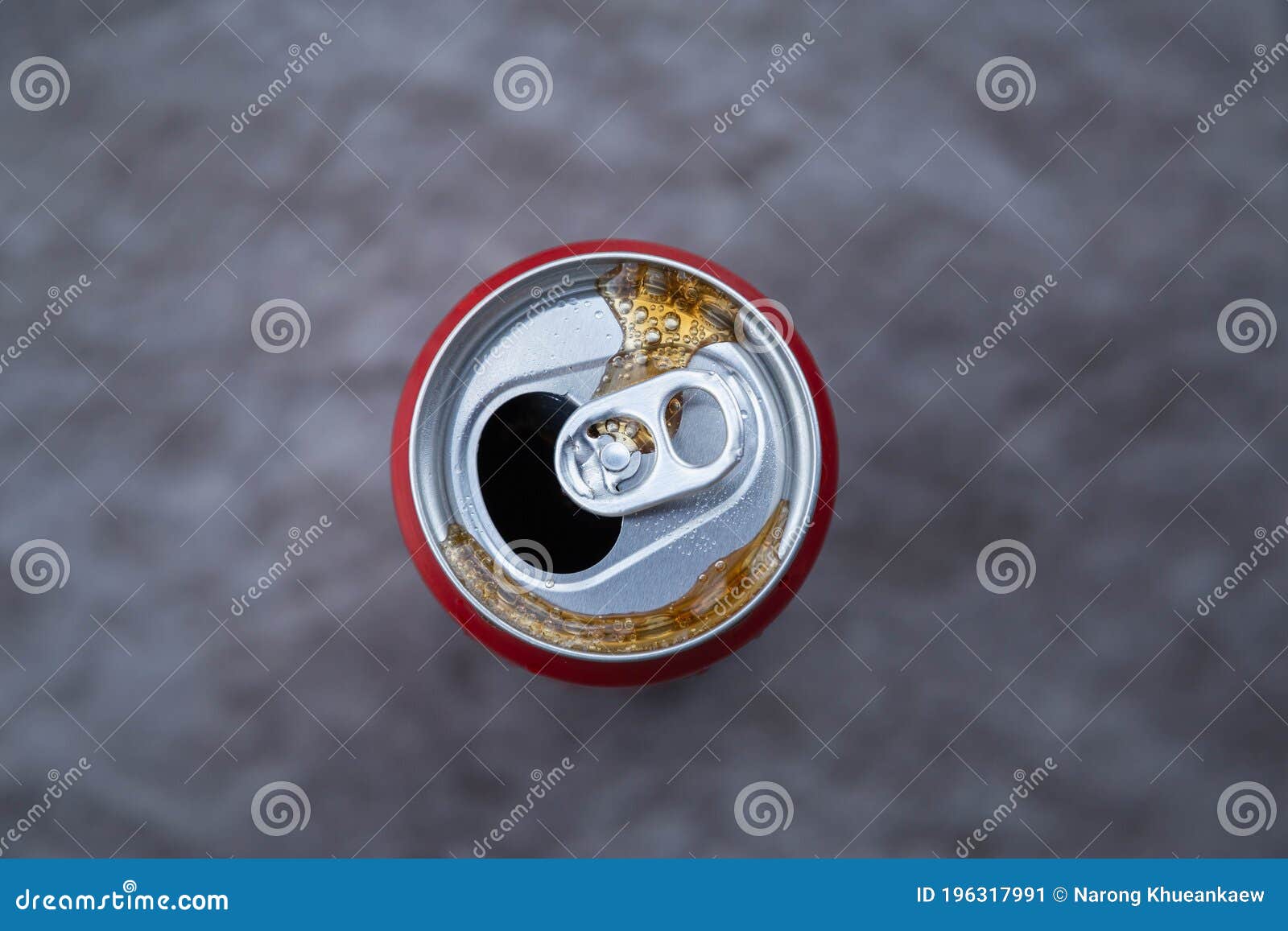 Red Drink Can and .Black Sparkling Water Stock Image - Image of ...
