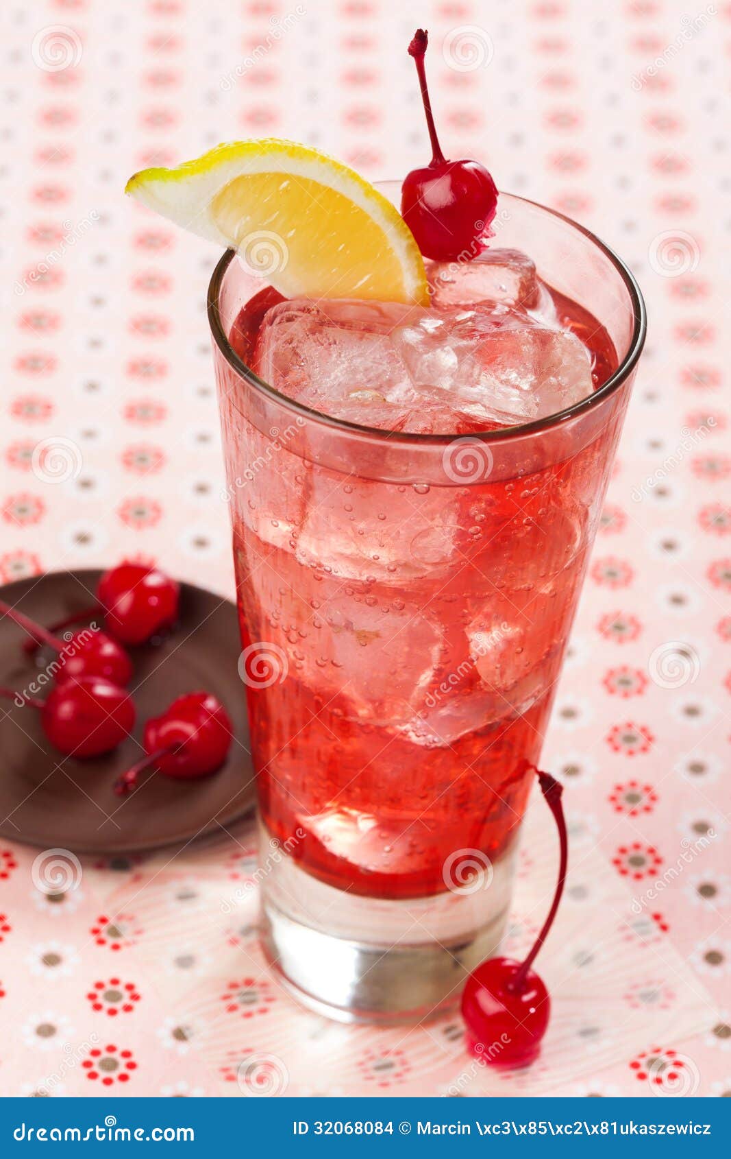 Red drink stock photo. Image of lemon, aperitif, fresh - 32068084