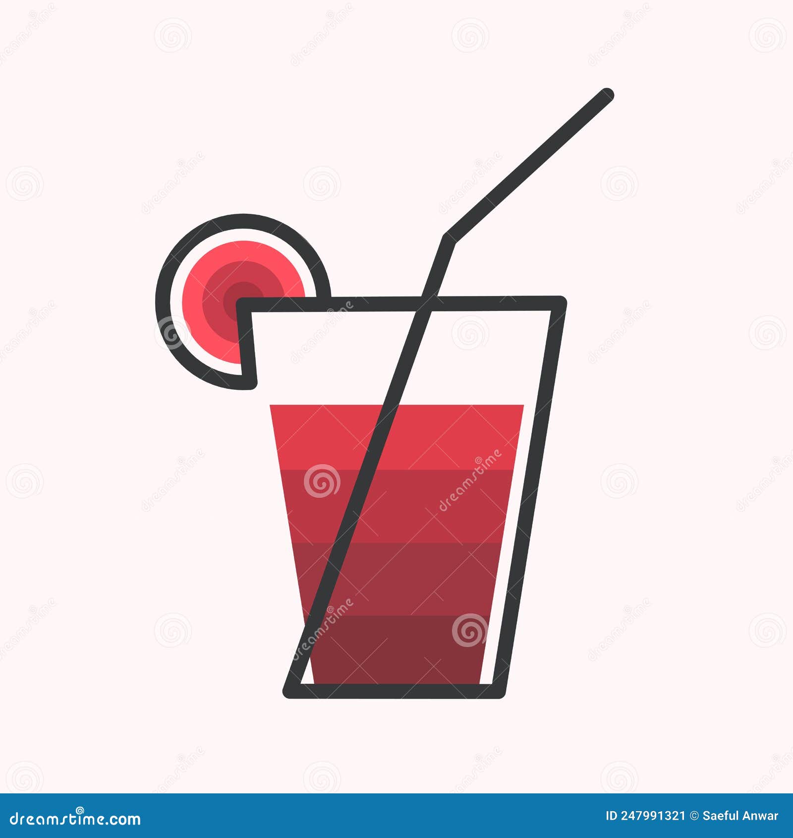 Red Drink Flat Illustration Stock Vector - Illustration of beverage ...