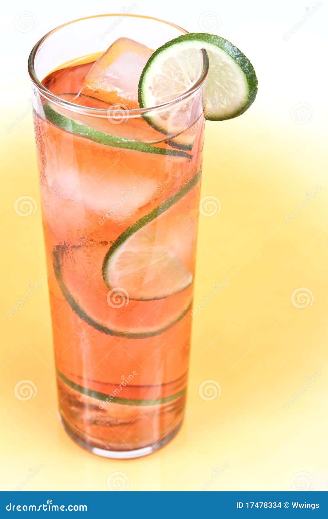 Red drink with lime stock photo. Image of float, serve - 17478334