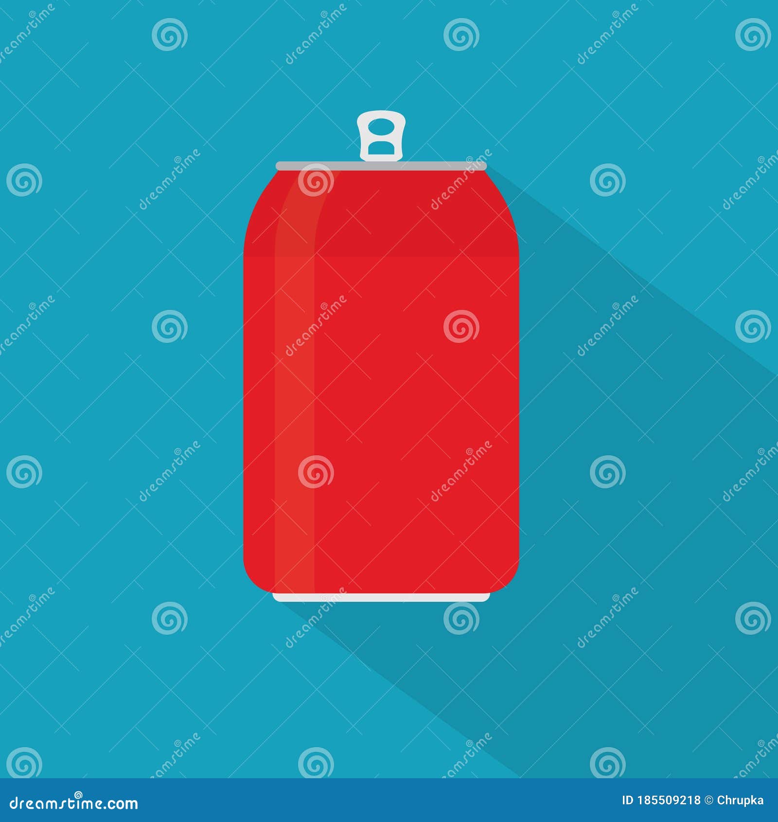 Red drink metal can icon stock vector. Illustration of beer - 185509218