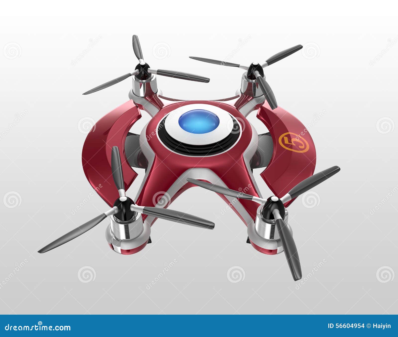 Red Drone, a Quadrocopter for Racing on the Ground Stock Photo - Image ...