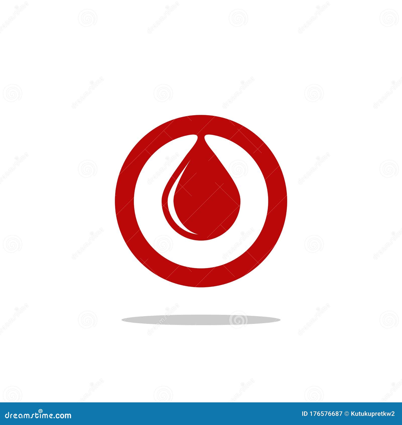 Red Droplet in Circle Logo Template Illustration Design. Vector EPS 10 ...