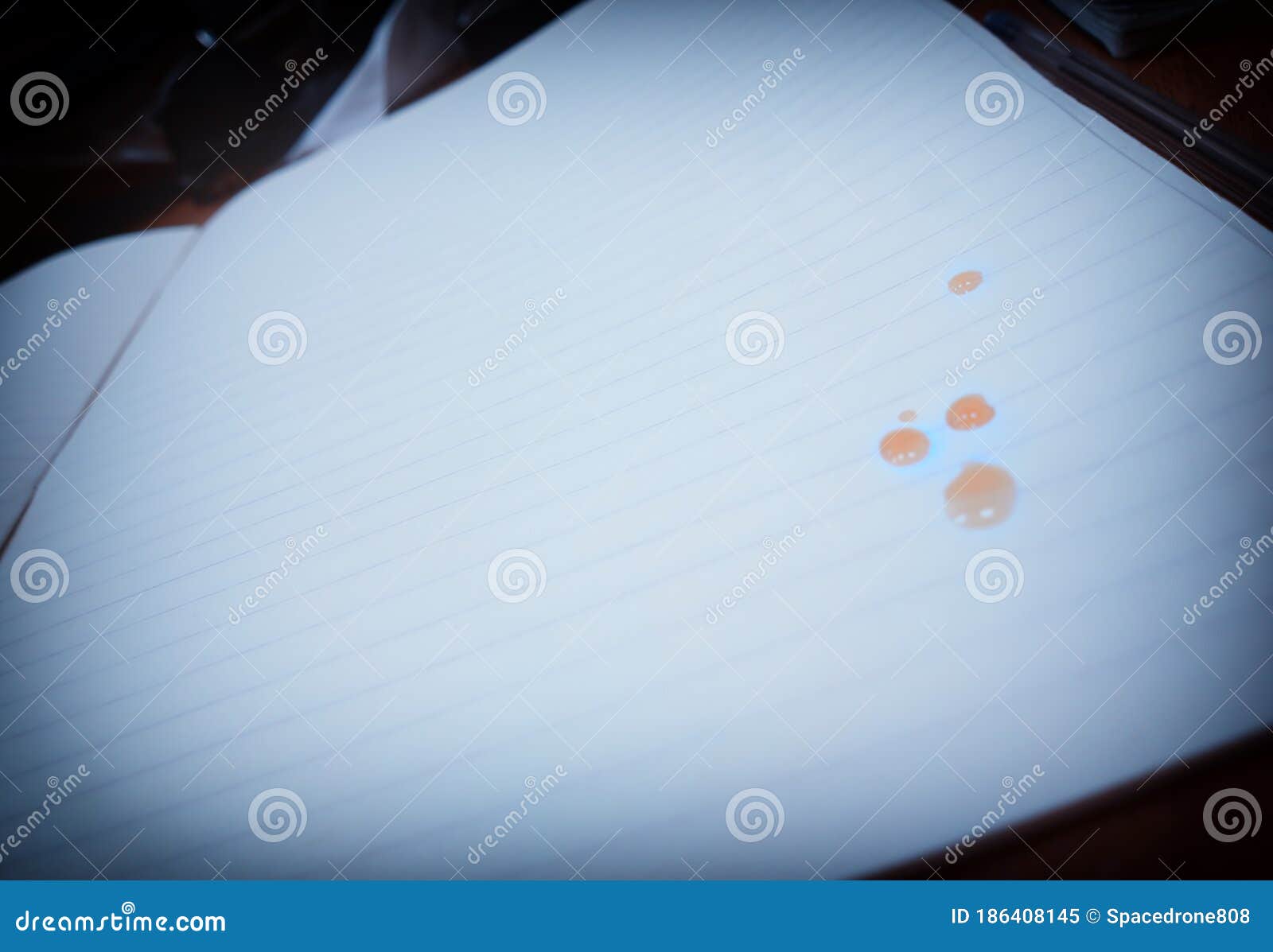 Red Drops of Blood on White Rule Paper Background Stock Image - Image ...