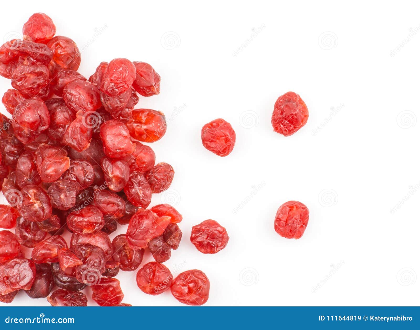 Red Dry Cherries Isolated on White Stock Image - Image of ripe, fruit ...