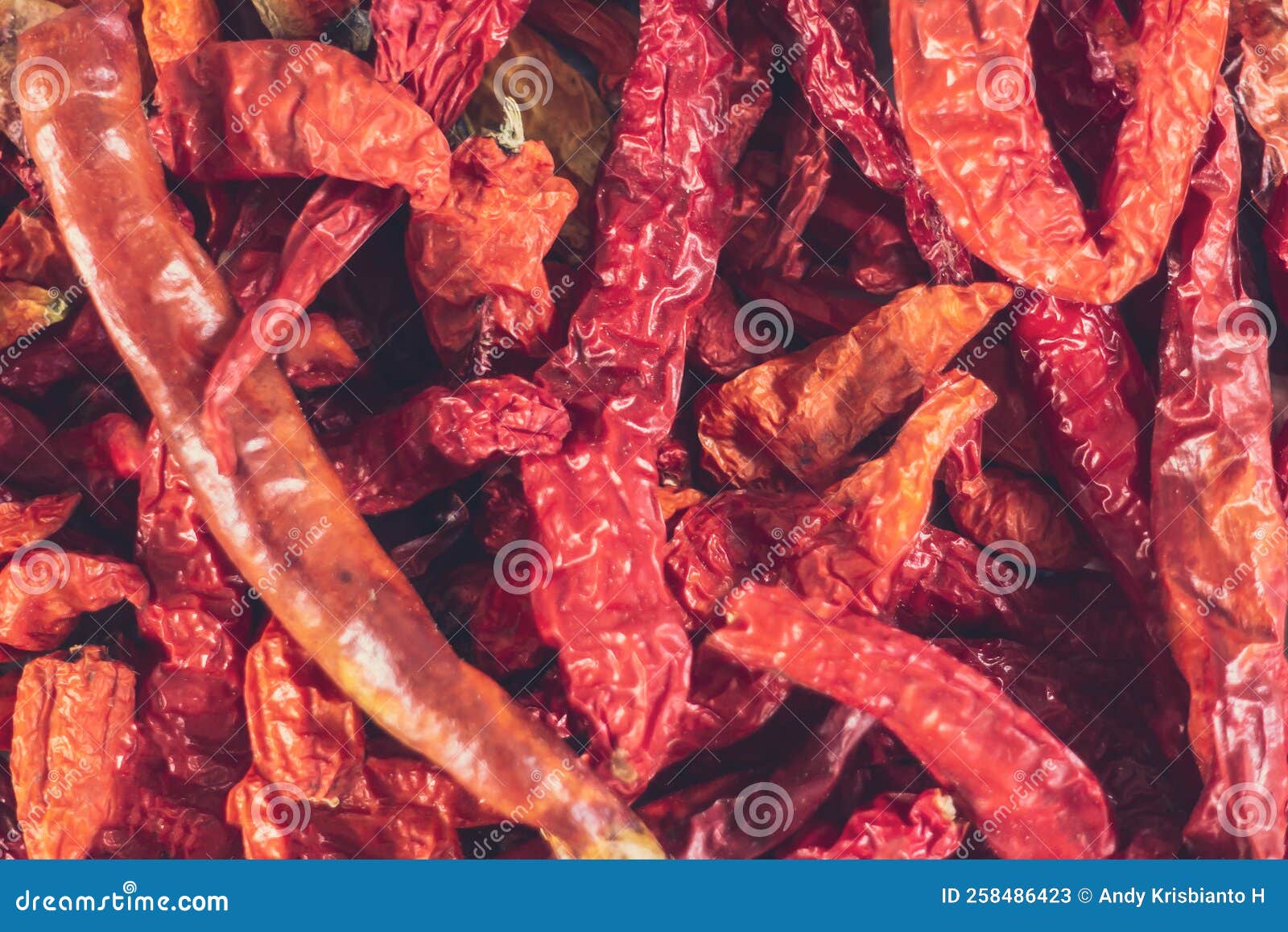 Red and dry chili peppers stock image. Image of texture - 258486423
