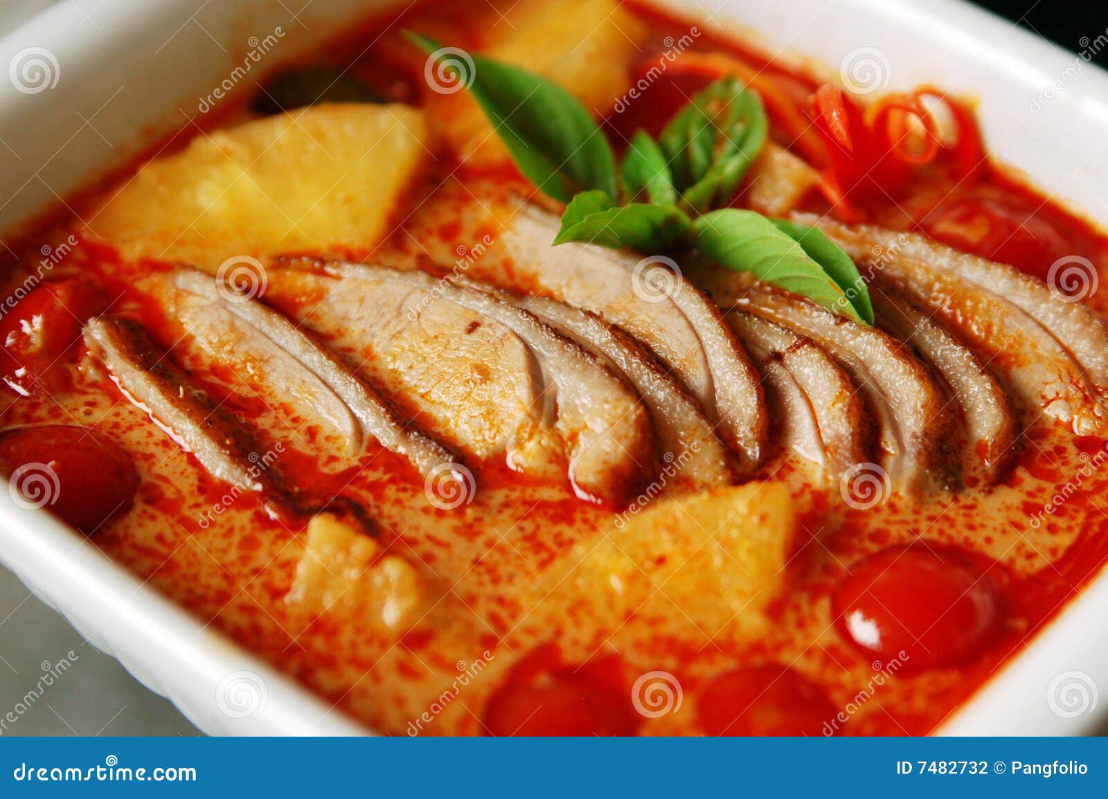 Red duck curry stock photo. Image of herb, kitchen, duck - 7482732