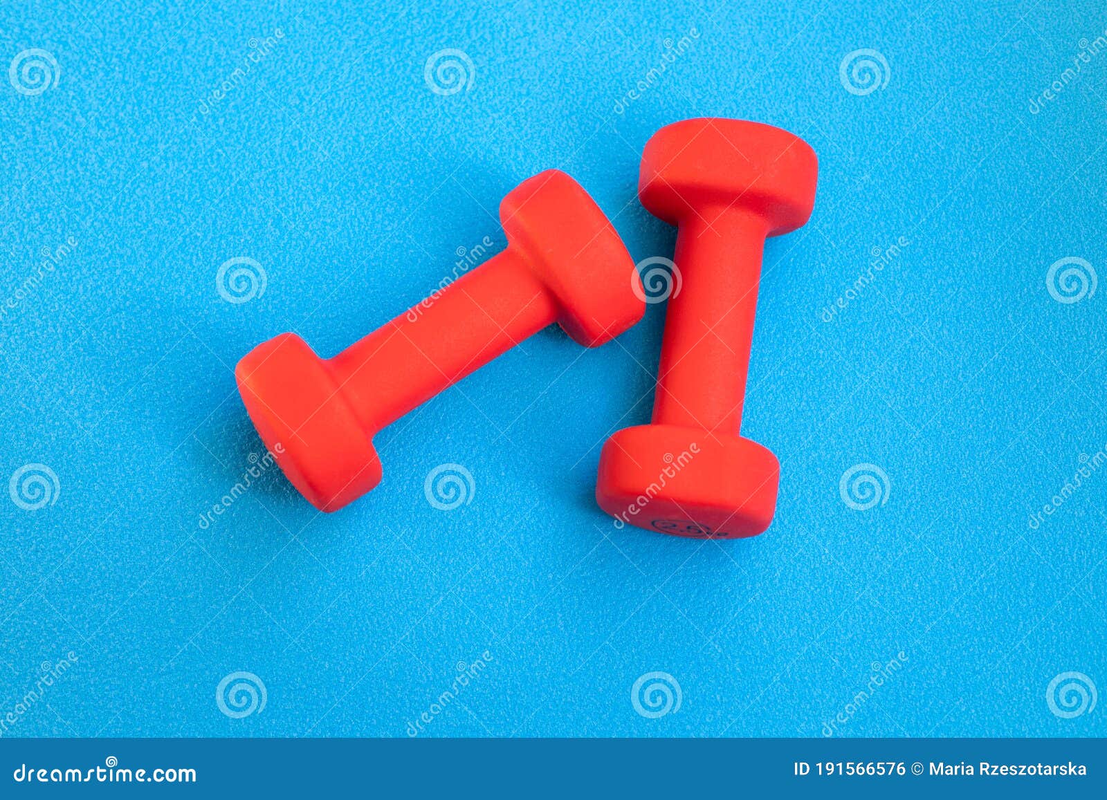 Red weights. stock photo. Image of sport, hand, shot - 191566576