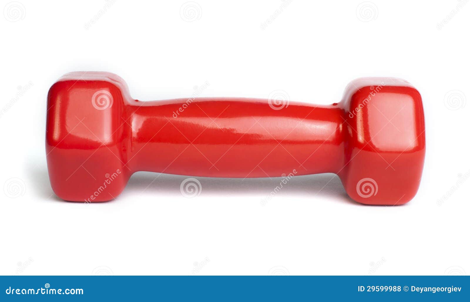 Red Dumbbell White Isolated Stock Photo - Image of loss, barbell: 29599988