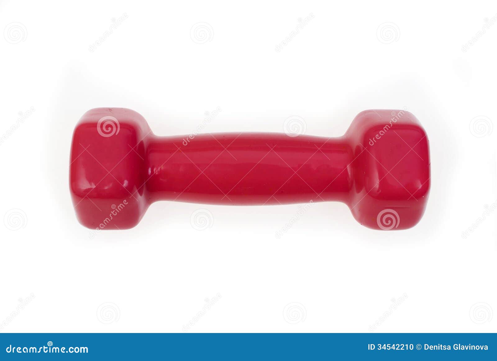 Red Dumbbell White Isolated Studio Shot Stock Photo - Image of tone ...