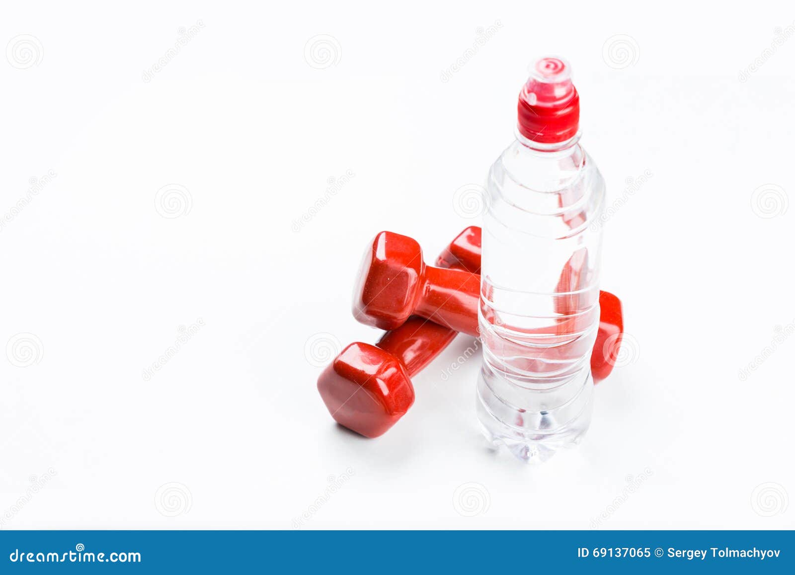 Red Dumbbells stock image. Image of close, exercise, dumbbell - 69137065