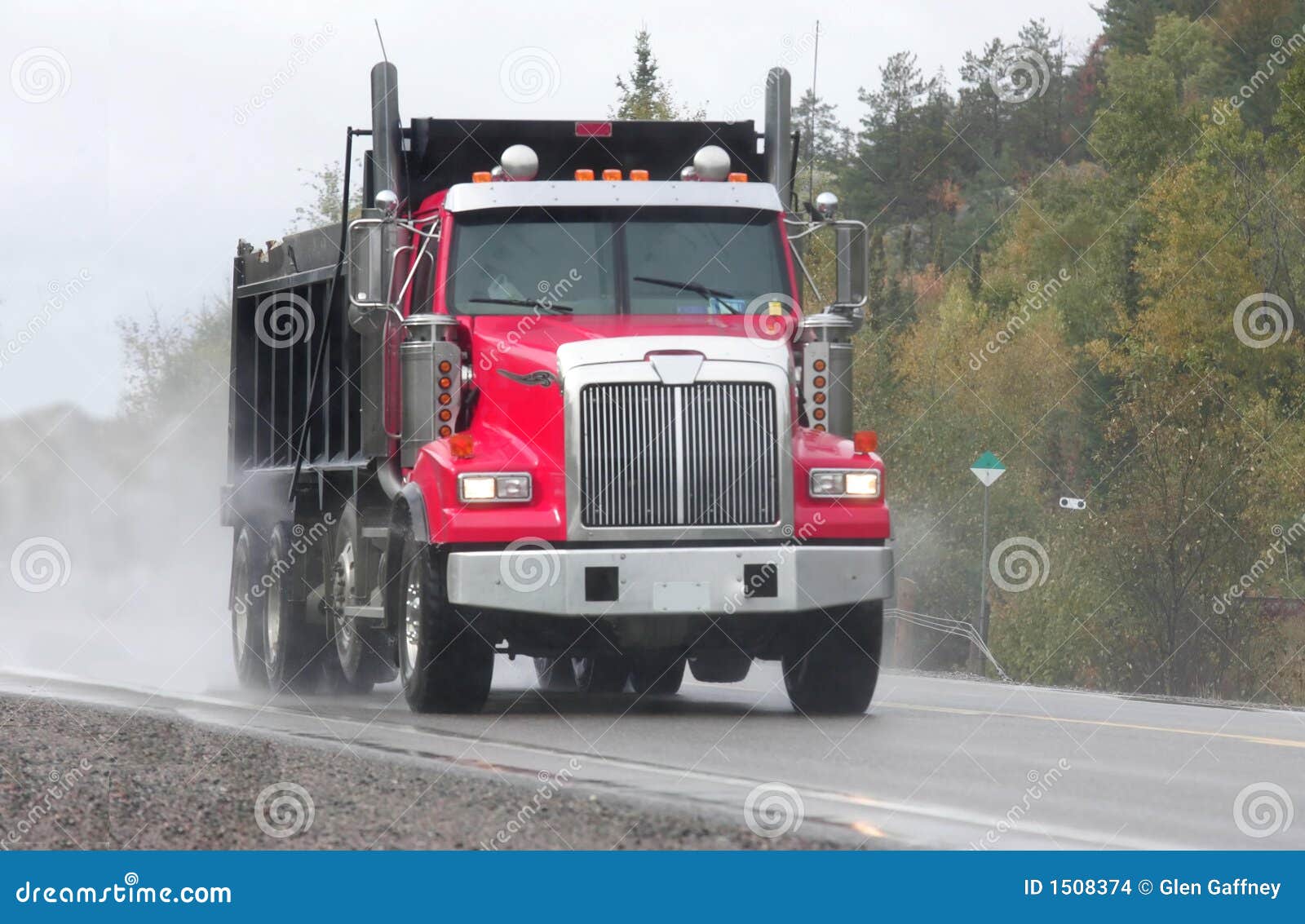 Red dump truck stock photo. Image of softshoulder, autos - 1508374