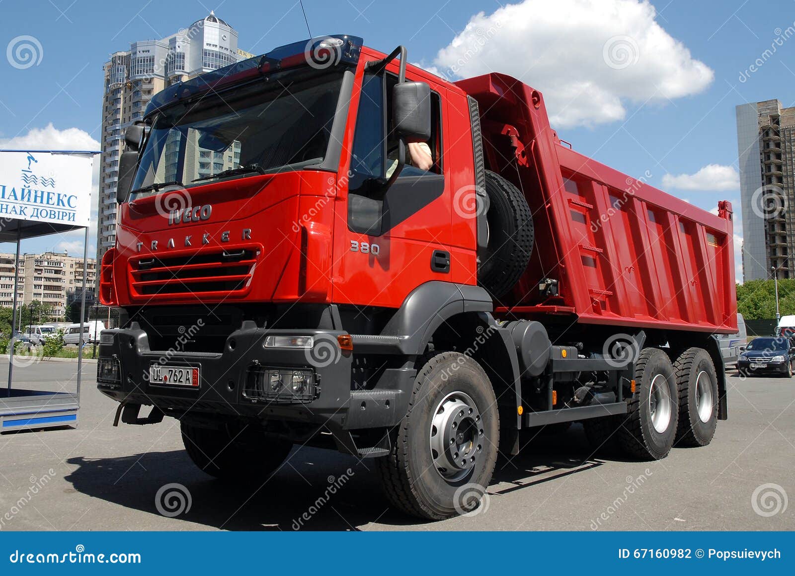Red dump truck editorial photography. Image of business - 67160982