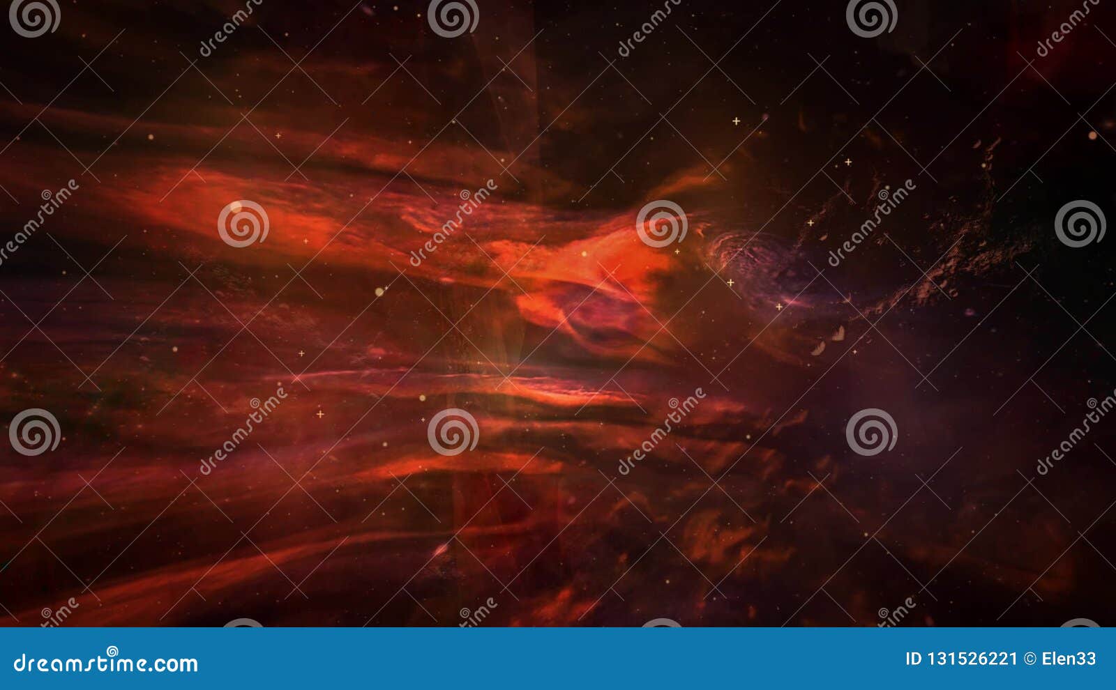 Red dust clouds and stars stock video. Video of cluster - 131526221