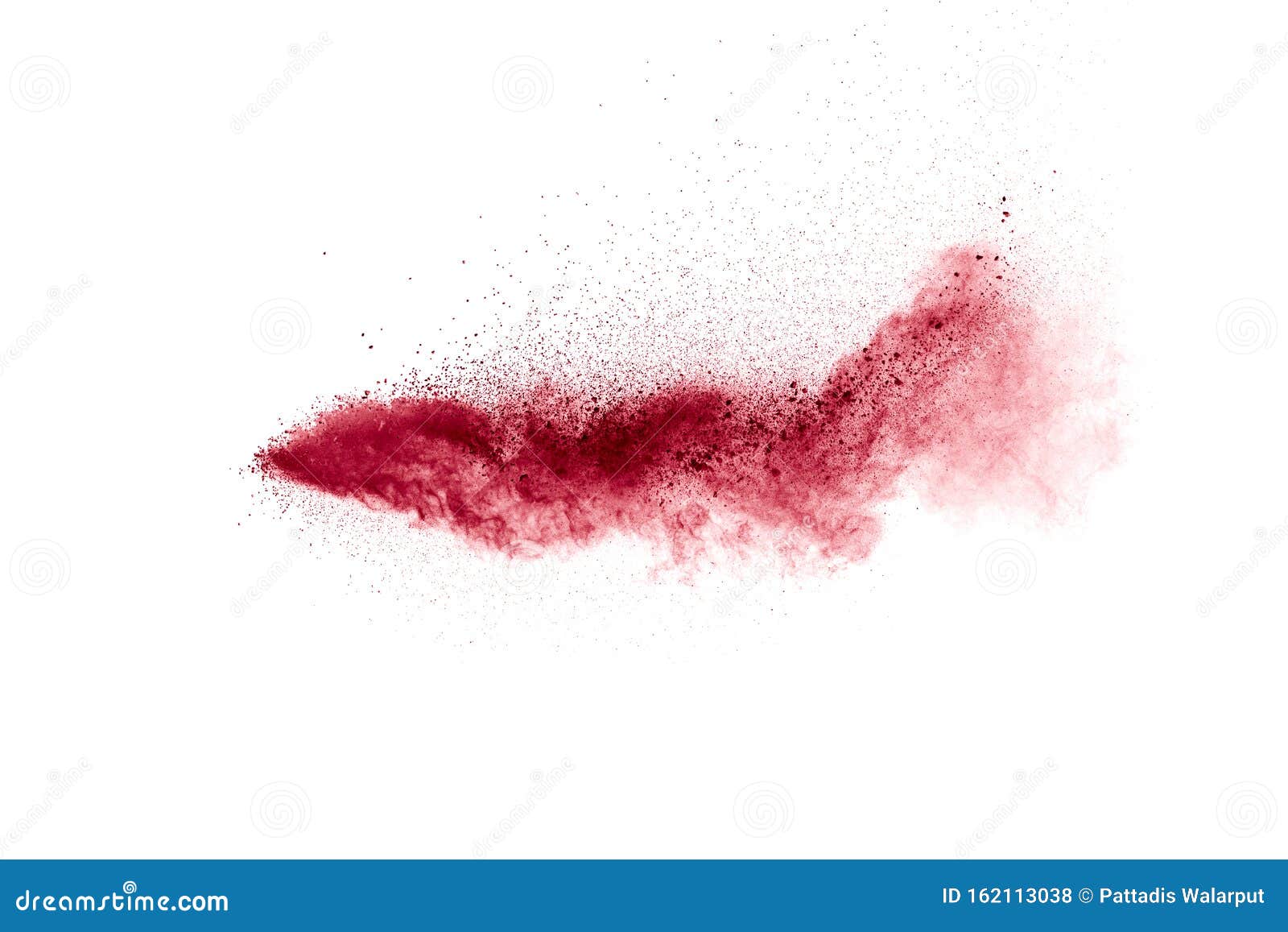 Red Dust Particles Explosioon on White Background.Red Powder Splatter ...
