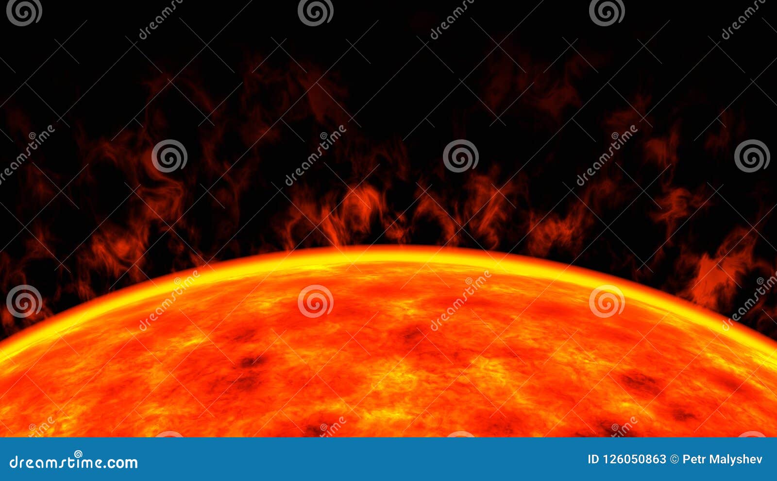 Red Dwarf Star Sun Closeup, 3d Render Stock Illustration - Illustration ...