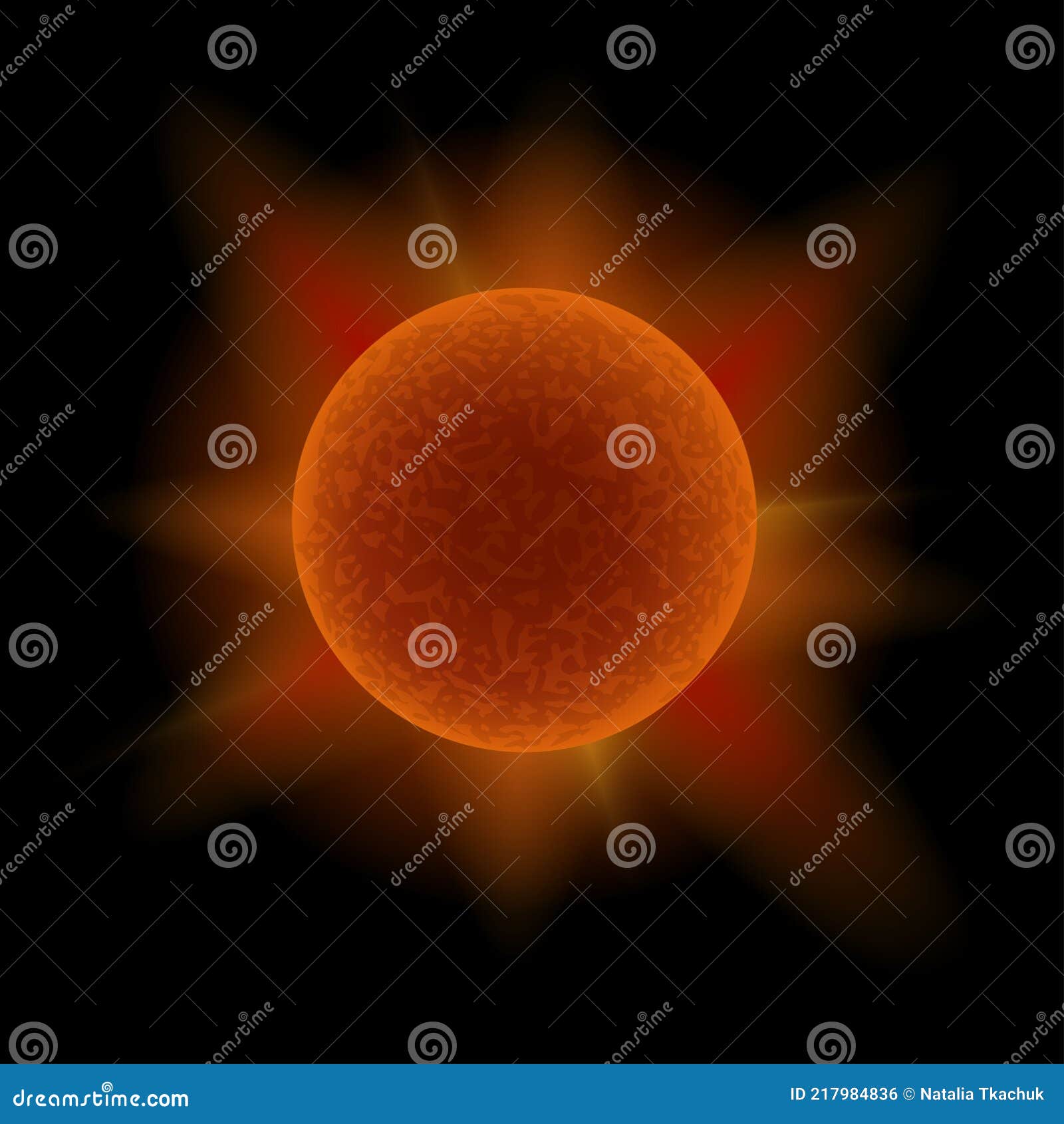 Red Dwarf Star, Vector Illustration of Space Stock Illustration ...