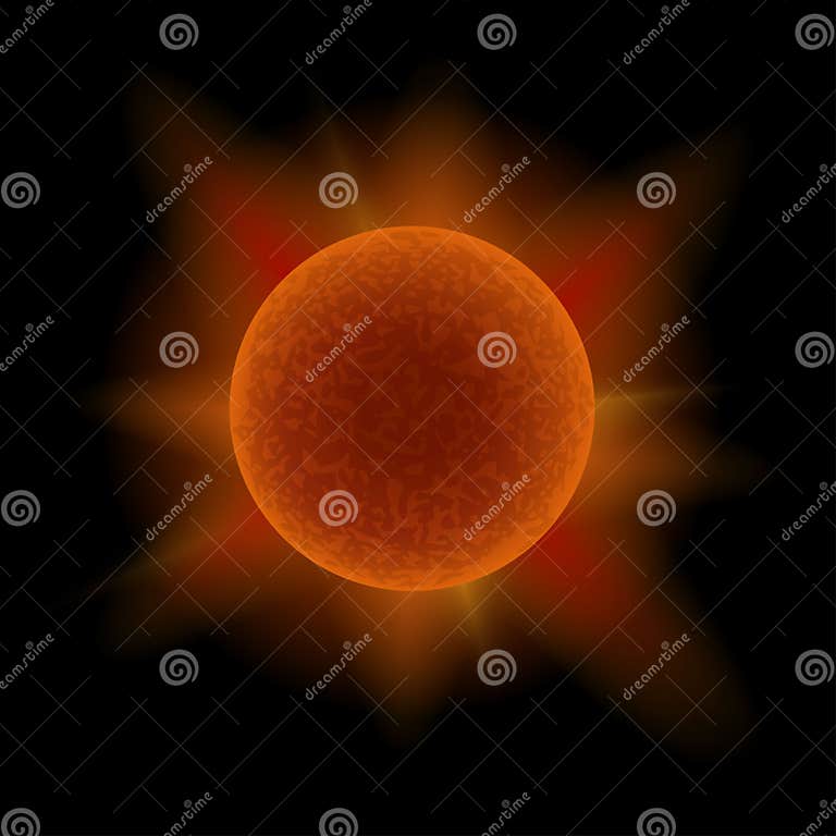 Red Dwarf Star, Vector Illustration of Space Stock Illustration ...