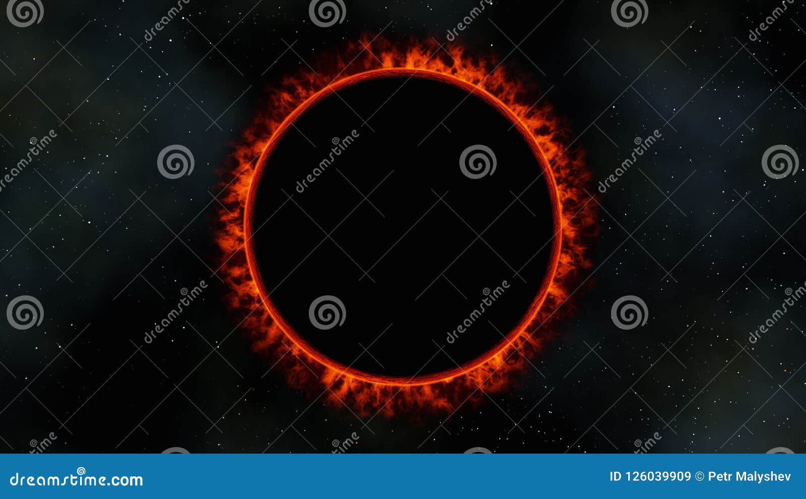Red Dwarf Sun Eclipse, 3d Render Stock Illustration - Illustration of ...