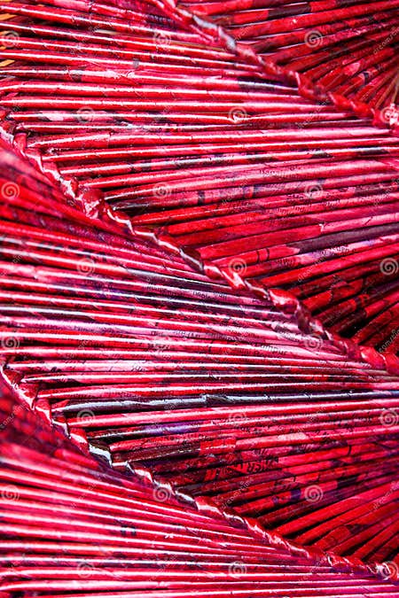 Red Dye Recycle Newspaper Texture for Background Stock Image - Image of ...