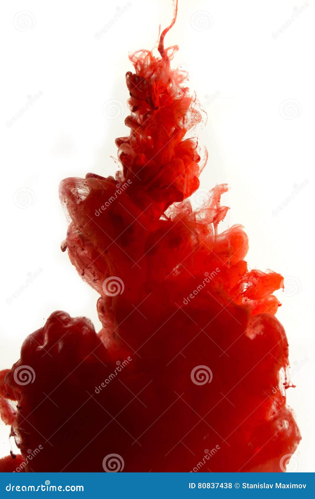 Red dye in water stock photo. Image of white, aquatic - 80837438