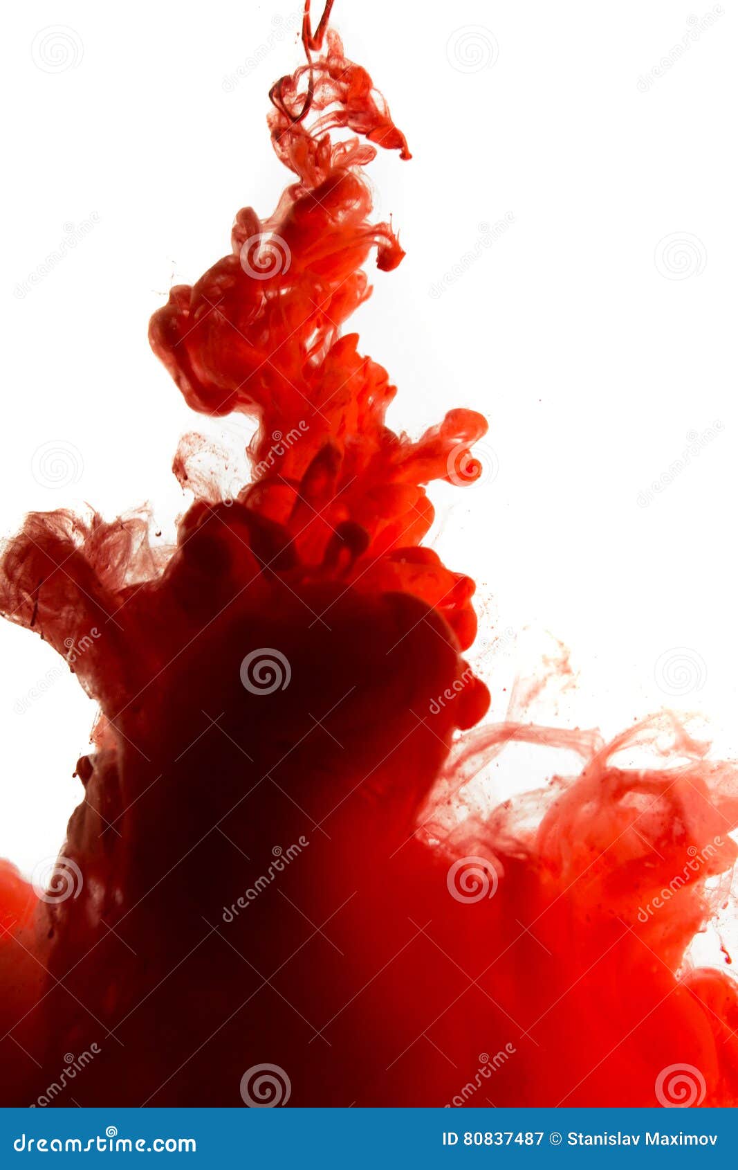 Red dye in water stock image. Image of design, paint - 80837487