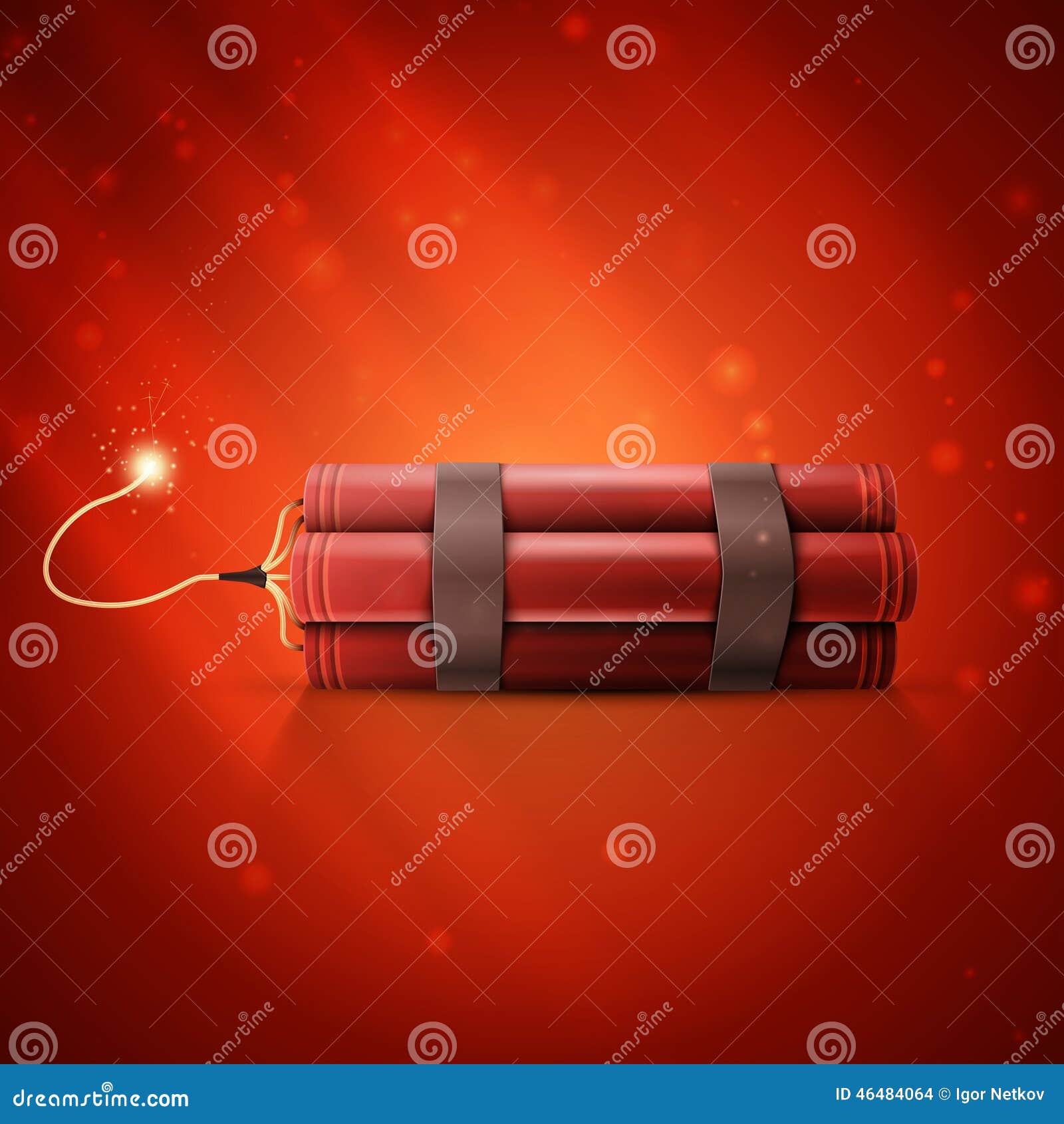Red Dynamite stock vector. Illustration of destruction - 46484064