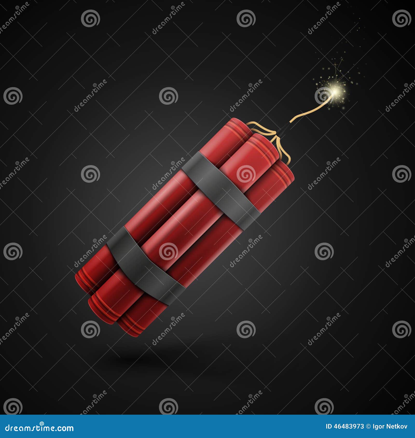 Red Dynamite stock vector. Illustration of danger, fuse - 46483973