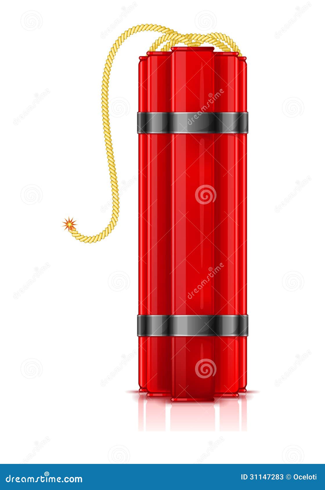Red dynamite sticks stock illustration. Illustration of chemistry ...